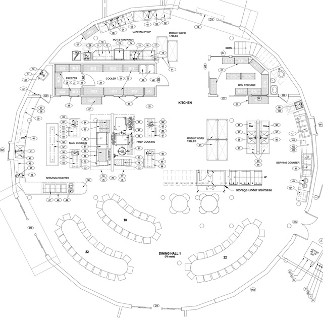 Kitchen: Duplicable City Center LEED Platinum Design for 150+ People