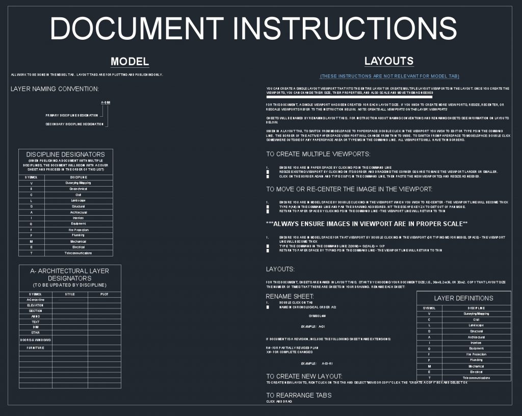 Open Source AutoCAD Template Tutorial DWG File Download Blocks Etc 