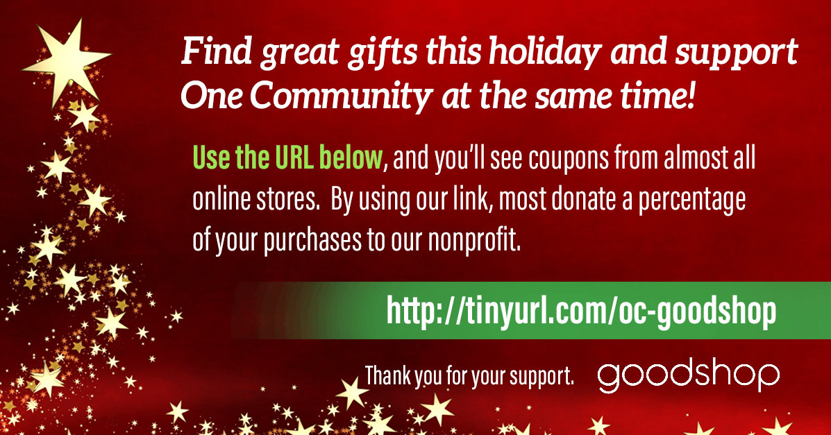 One Community Goodshop Holiday Promotion