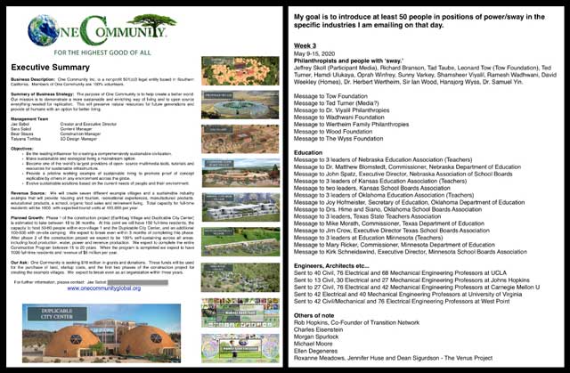 Creating a New Sustainability Path: 5 areas - One Community