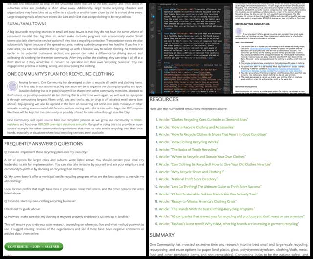 Global Collaboration for the Highest Good of All – One Community