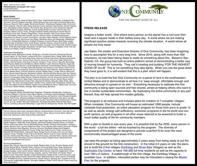 Conscientious Community Creation – One Community