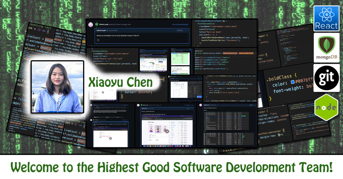 One Community Welcomes Xiaoyu Chen to the Software Development Team! | One Community