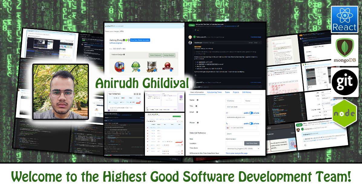 One Community Welcomes Anirudh Ghildiyal to the Team!