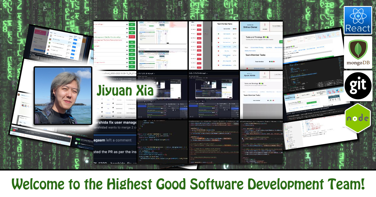 One Community Welcomes Jiyuan Xia to the Software Team!