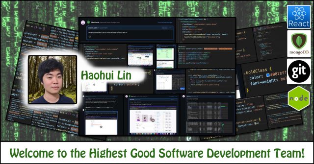 One Community Welcomes Haohui Lin to the Software Team!