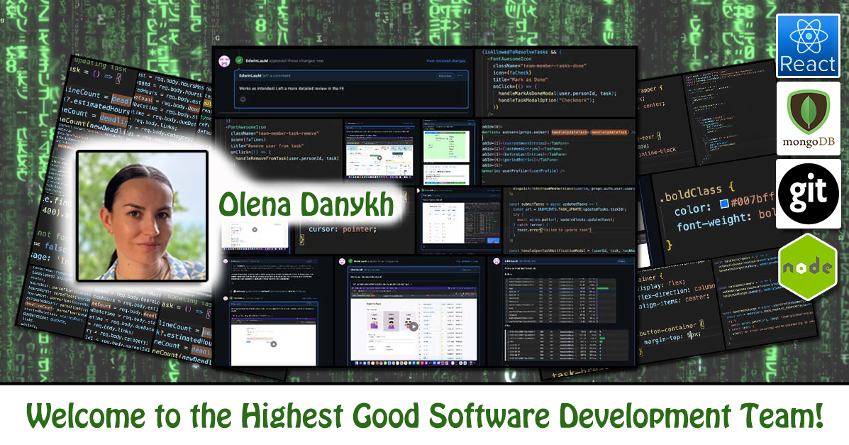 One Community Welcomes Olena Danykh to the Software Team!