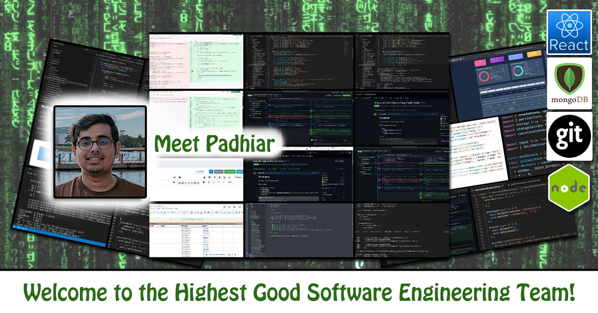 One Community Welcomes Meet Padhiar to the Software Team!
