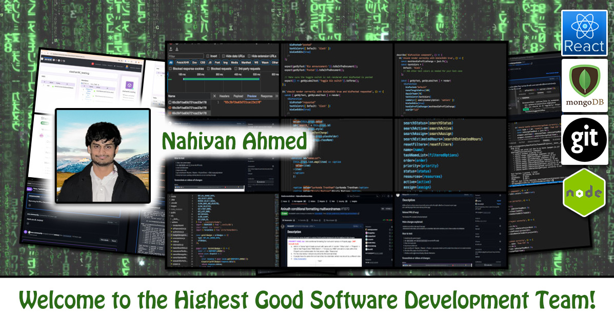 One Community Welcomes Nahiyan to the Software Team!