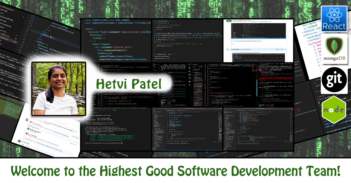 One Community Welcomes Hetvi Patel to the Software Development Team!