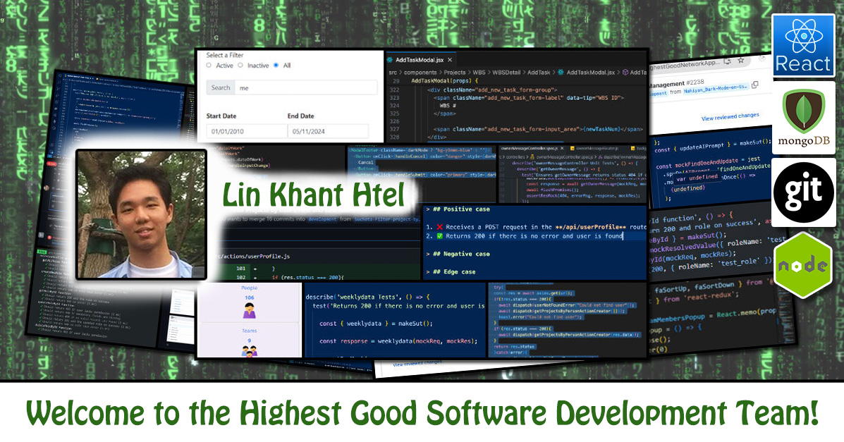 One Community Welcomes Lin Khant Htel to the Software Team!