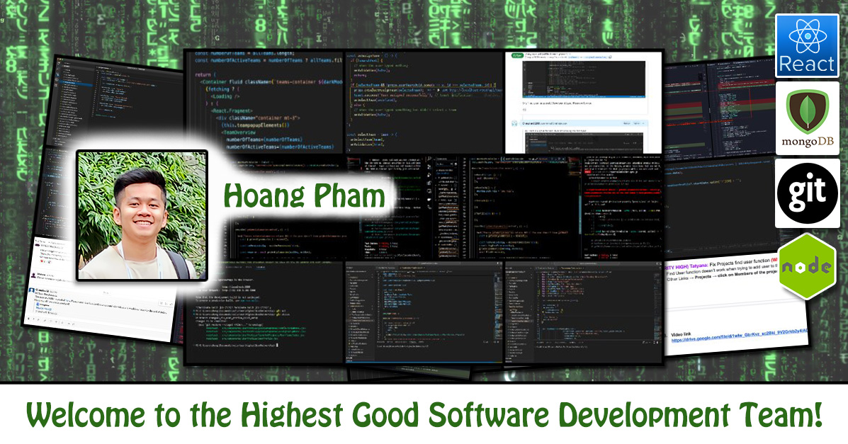 One Community Welcomes Hoang Pham to the Software Team!