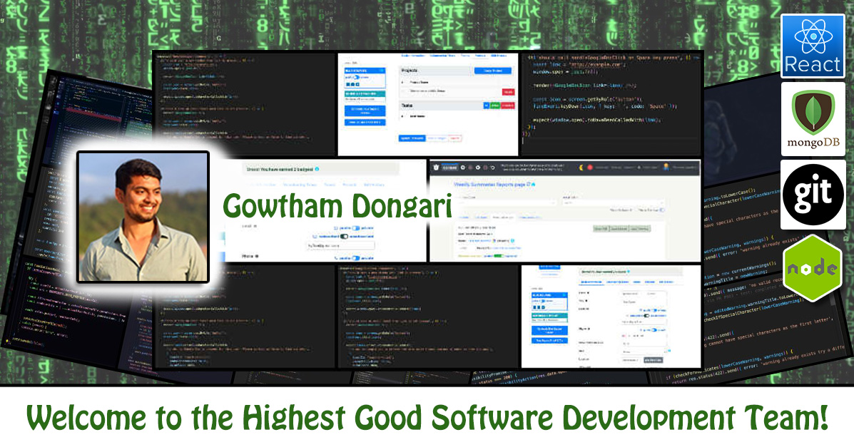 One Community Welcomes Gowtham Dongari to the Team!