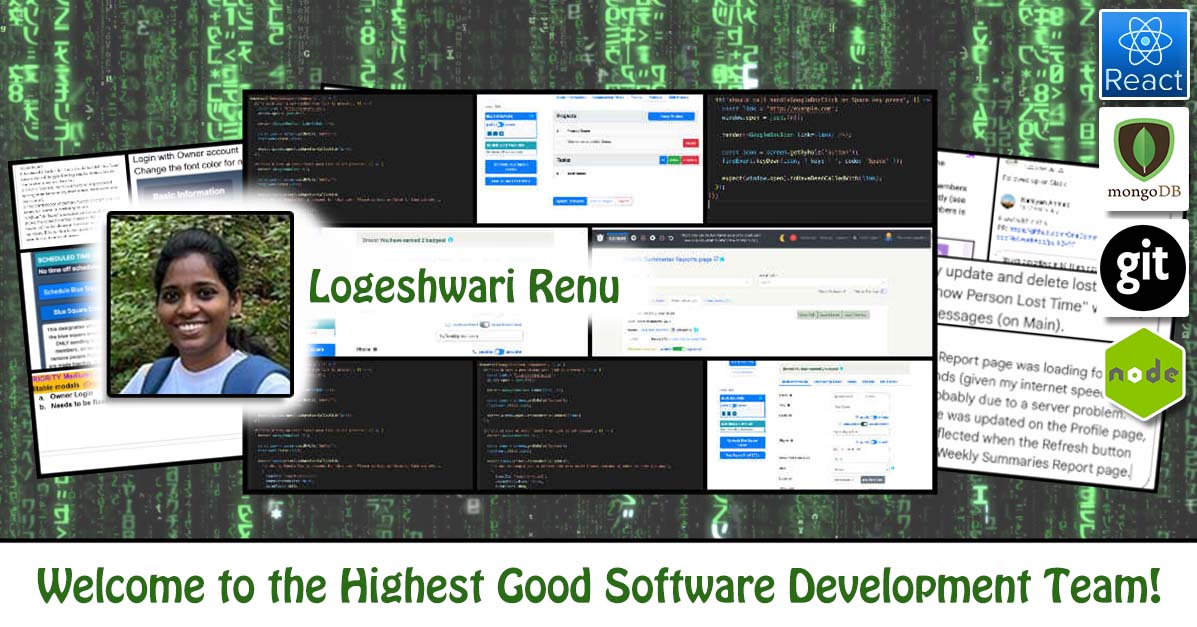 One Community Welcomes Logeshwari Renu to the Team!