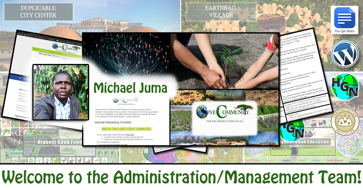 One Community Welcomes Michael Juma to the Admin Team!